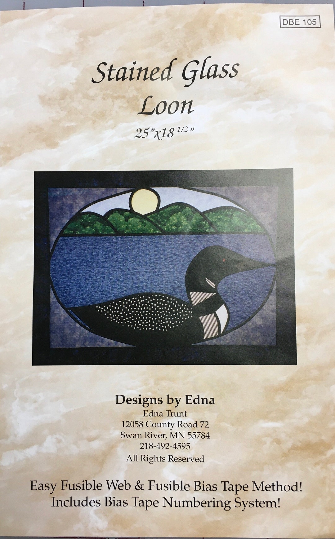 Stained Glass Loon Kit by Designs by Edna Smoke Free/pet Free - Etsy