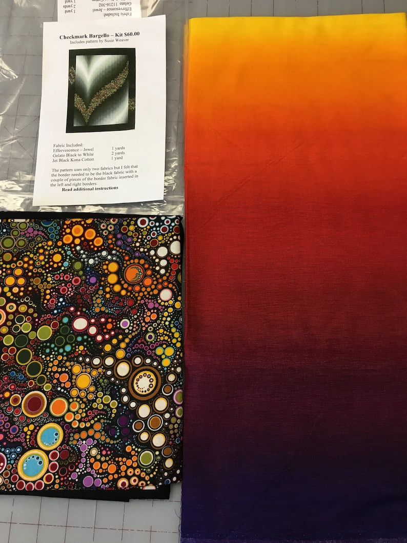 Two Fabric Bargello Quilt Kit in Sunset Colors by Susie Weaver - Etsy