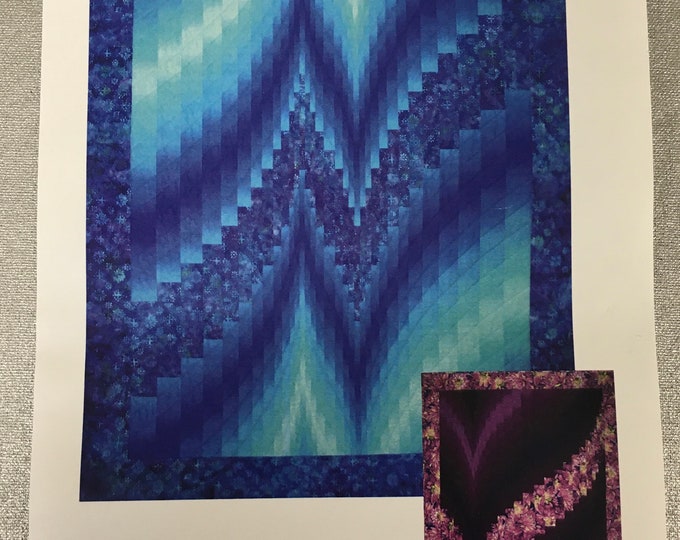 Two Fabric Bargello Quilt Kit in Sunset Colors by Susie Weaver - Etsy