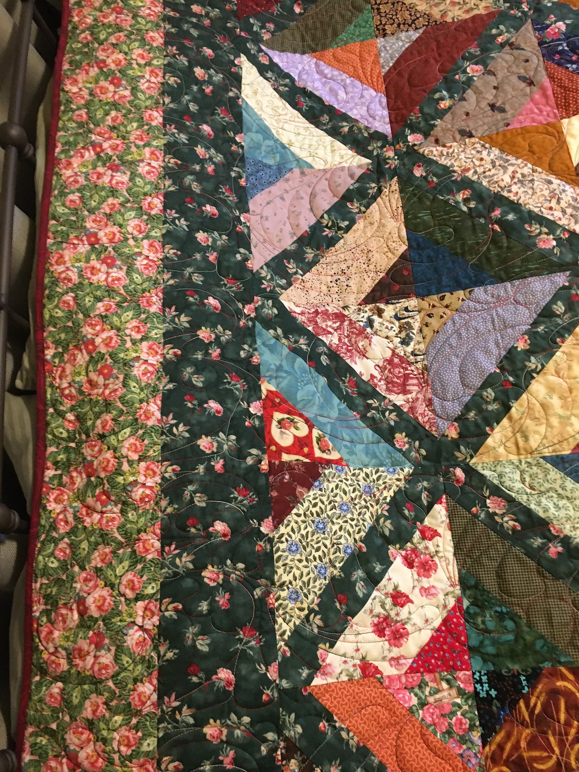 Patchwork Queen Size Bed Quilt - Etsy Sweden