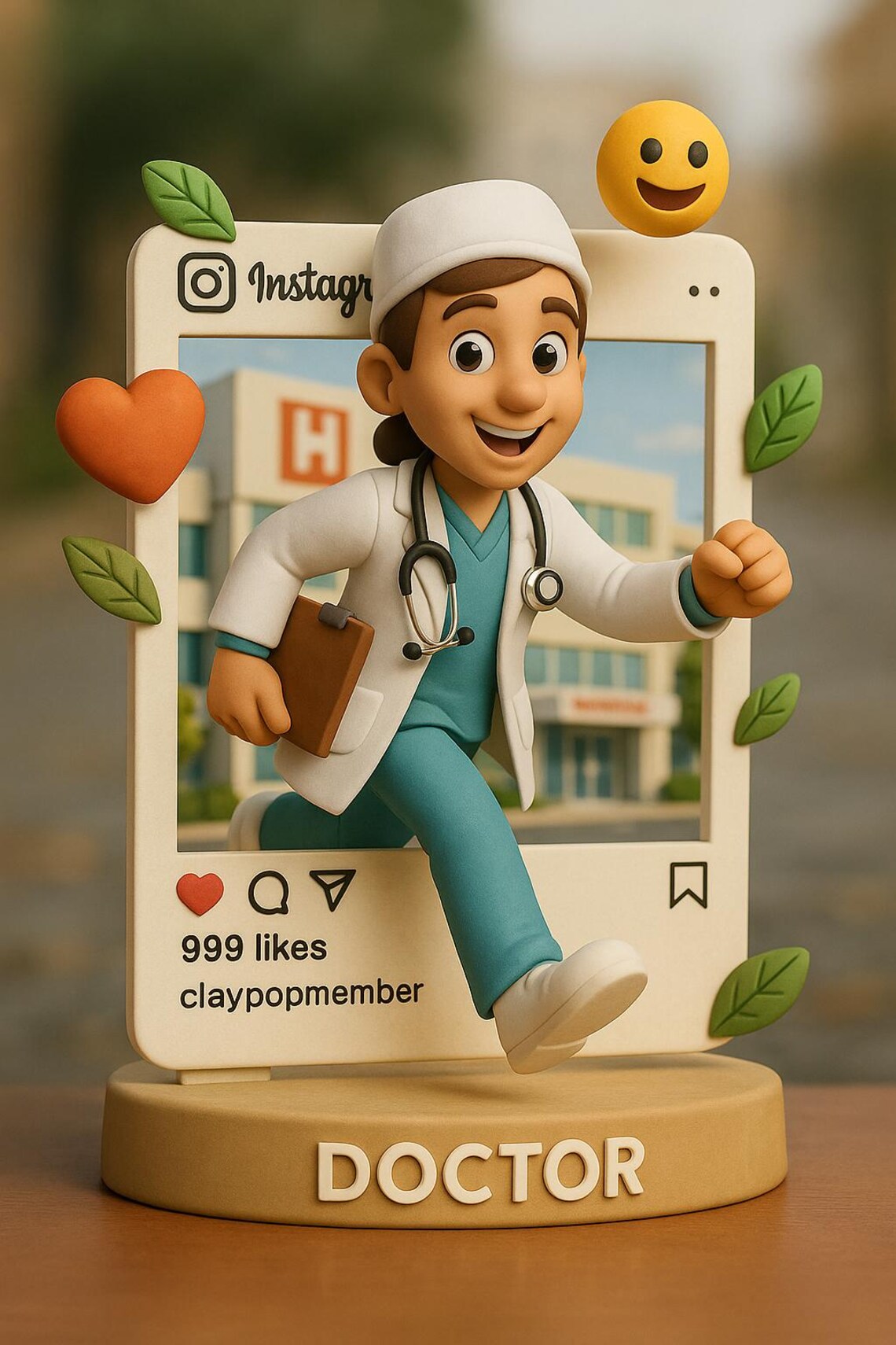 Personalized 3D Instagram Frame | Doctor Digital Art | Printable Gift ...