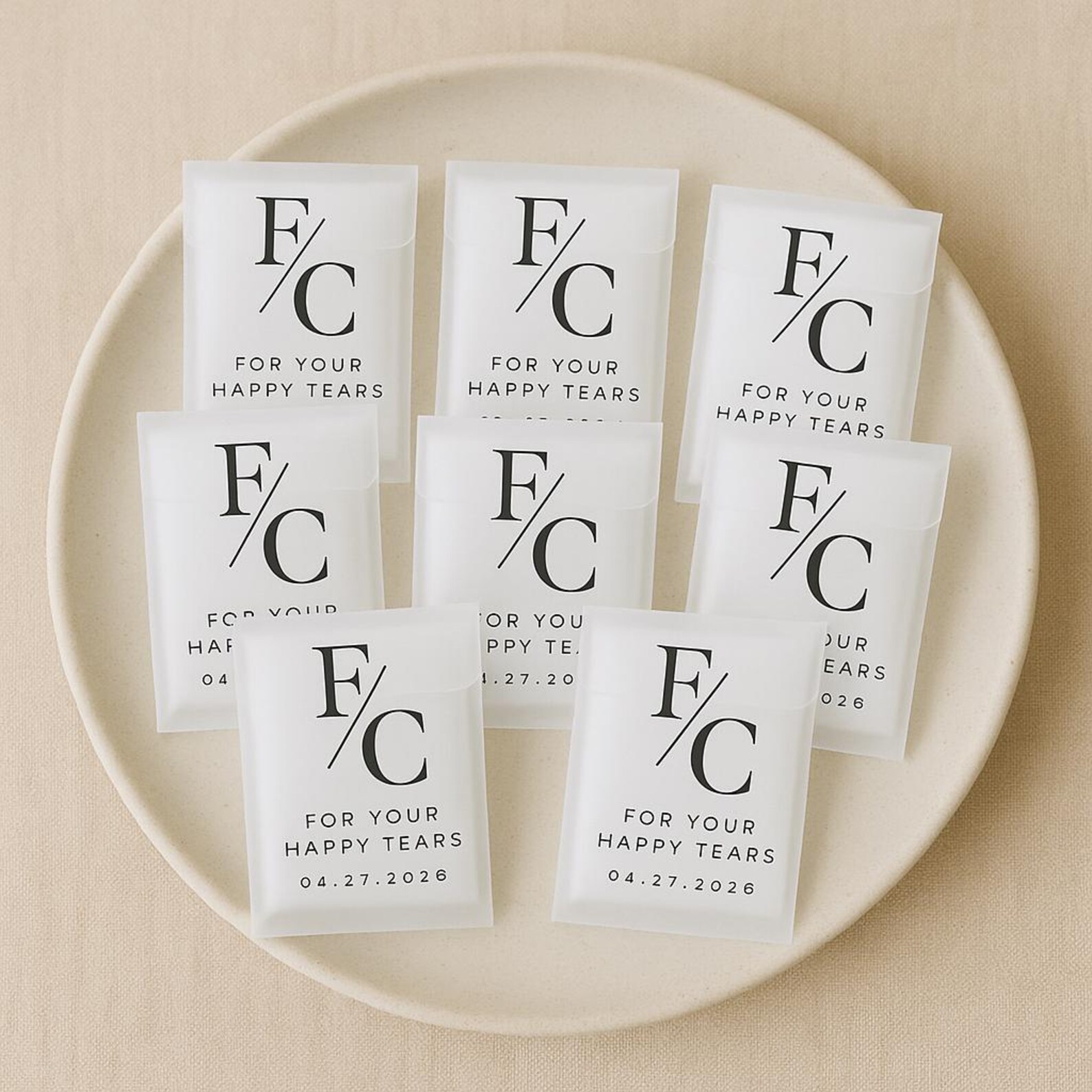 Personalized Wedding Tissue Packs, Wedding Tissue Bags, Wedding Favors ...