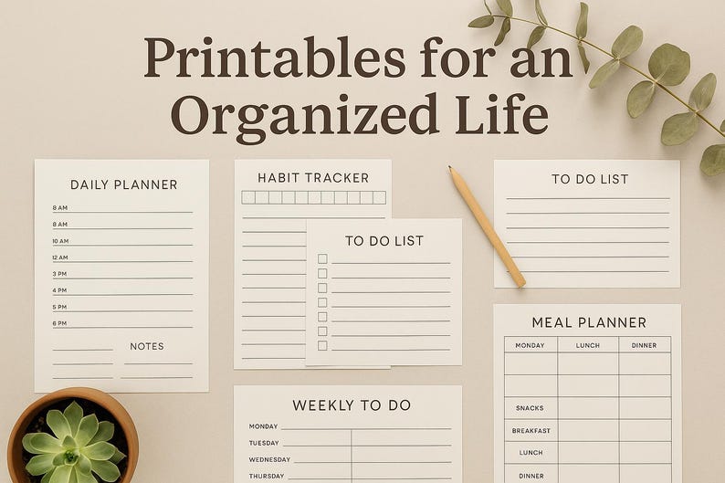 Printable Checklists | Organization | Productivity Tools | Life ...