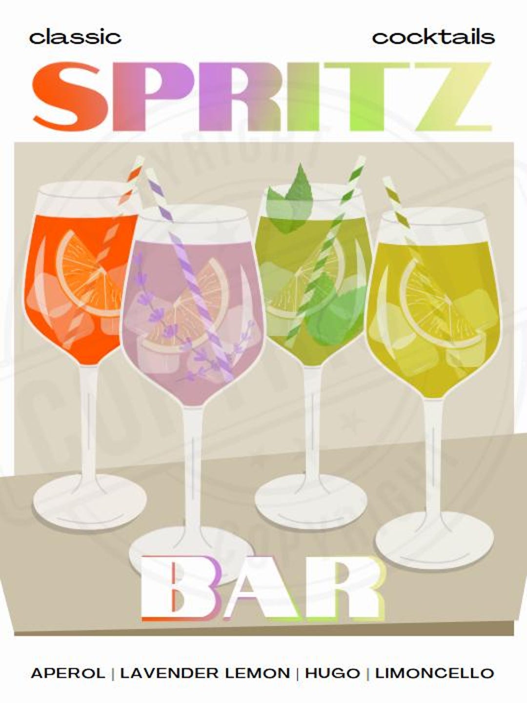 Custom Cocktail Bar Sign | Printable Digital Download | Cocktail Party ...
