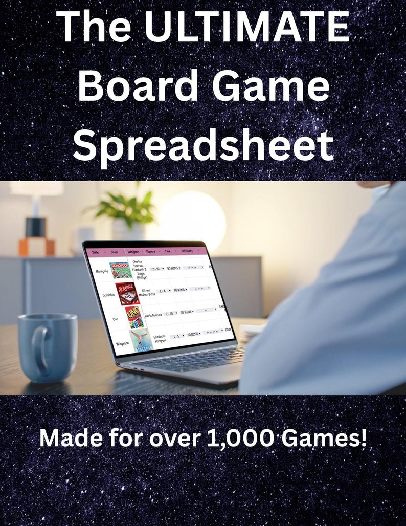 The ULTIMATE Board Game Collection Google Spreadsheet - Etsy