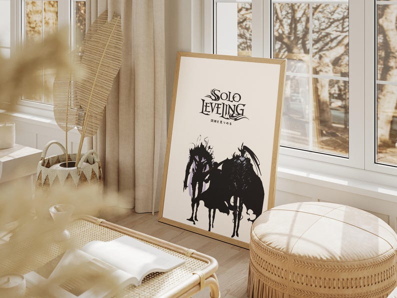 Solo Levelling Anime Poster – Sung Jin-woo Wall Art | Aesthetic Manga ...