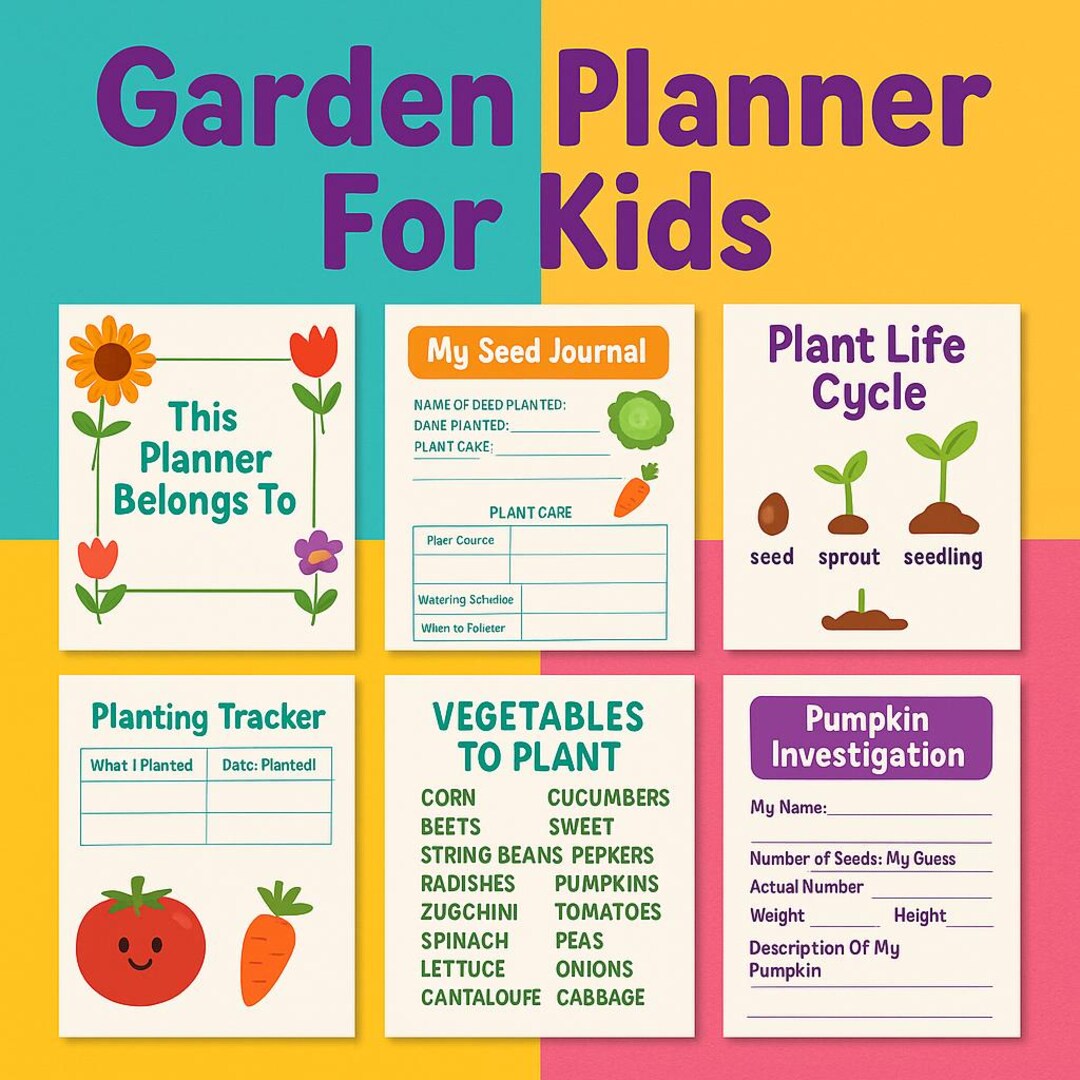 Printable Garden Planner for Kids | 28 Pages | Gardening Activity ...