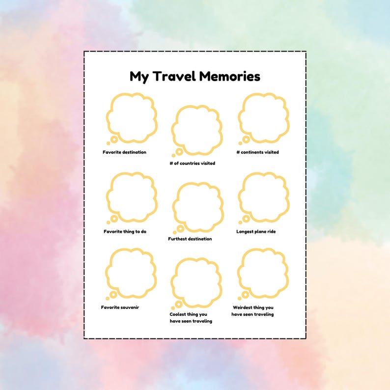 Kids Travel Journal: Printable Vacation Diary & Activity Book (PDF ...