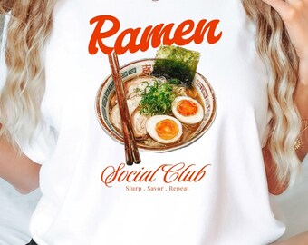 Ramen Shirt, Ramen Club, Ramen Noodles Tshirt, Vintage Aesthetic, Ramen ...
