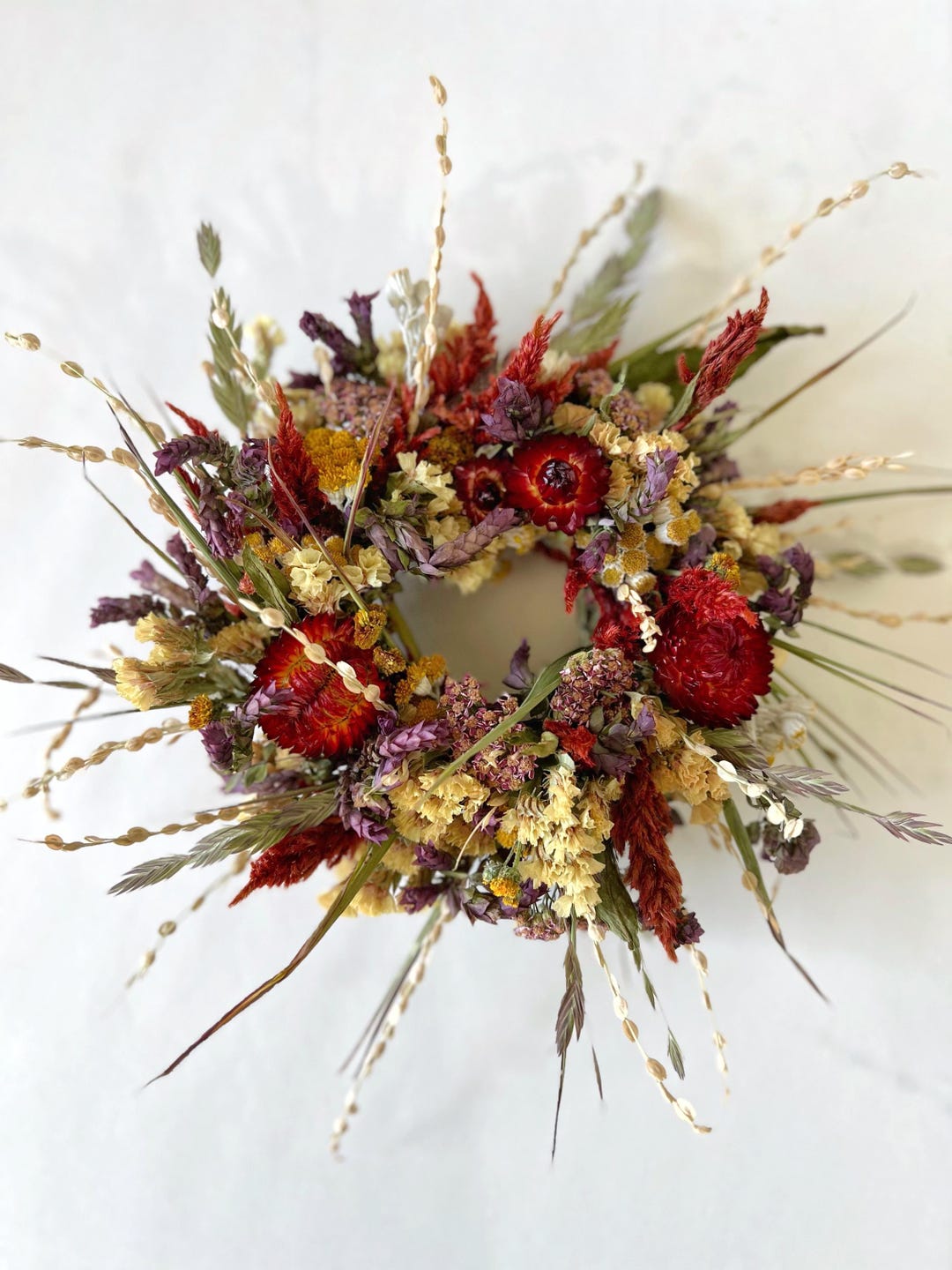 Mini Autumn Wreath No. 11 // Dried Flowers // Fall Wreath - Etsy