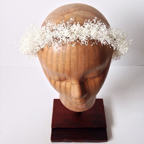 Gypsophelia Halo // Preserved Babies Breath Flower Crown - Etsy
