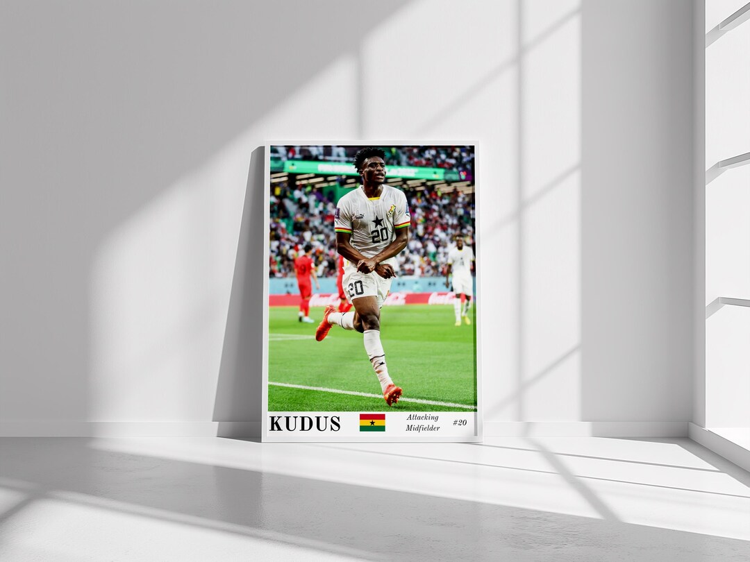 Mohammed Kudus Soccer Poster: Ghana Black Stars Football Art - Etsy