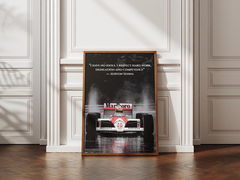 Ayrton Senna F1 Poster: Mclaren Racing Wall Art, Legendary Driver - Etsy