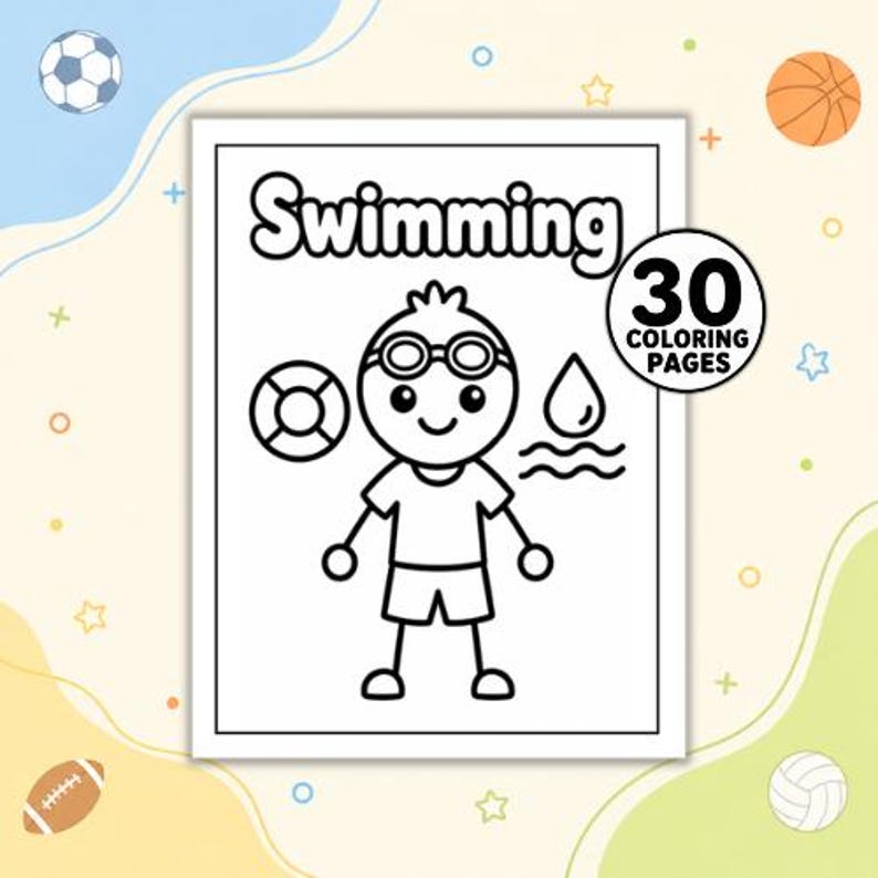 30 Sports Coloring Pages for Kids – Printable Sports Learning Activity ...