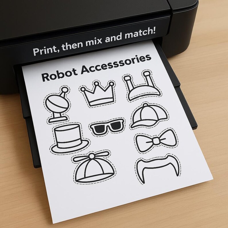 Build-a-bot Printable Craft for Kids – Cut & Paste STEM Activity - Etsy