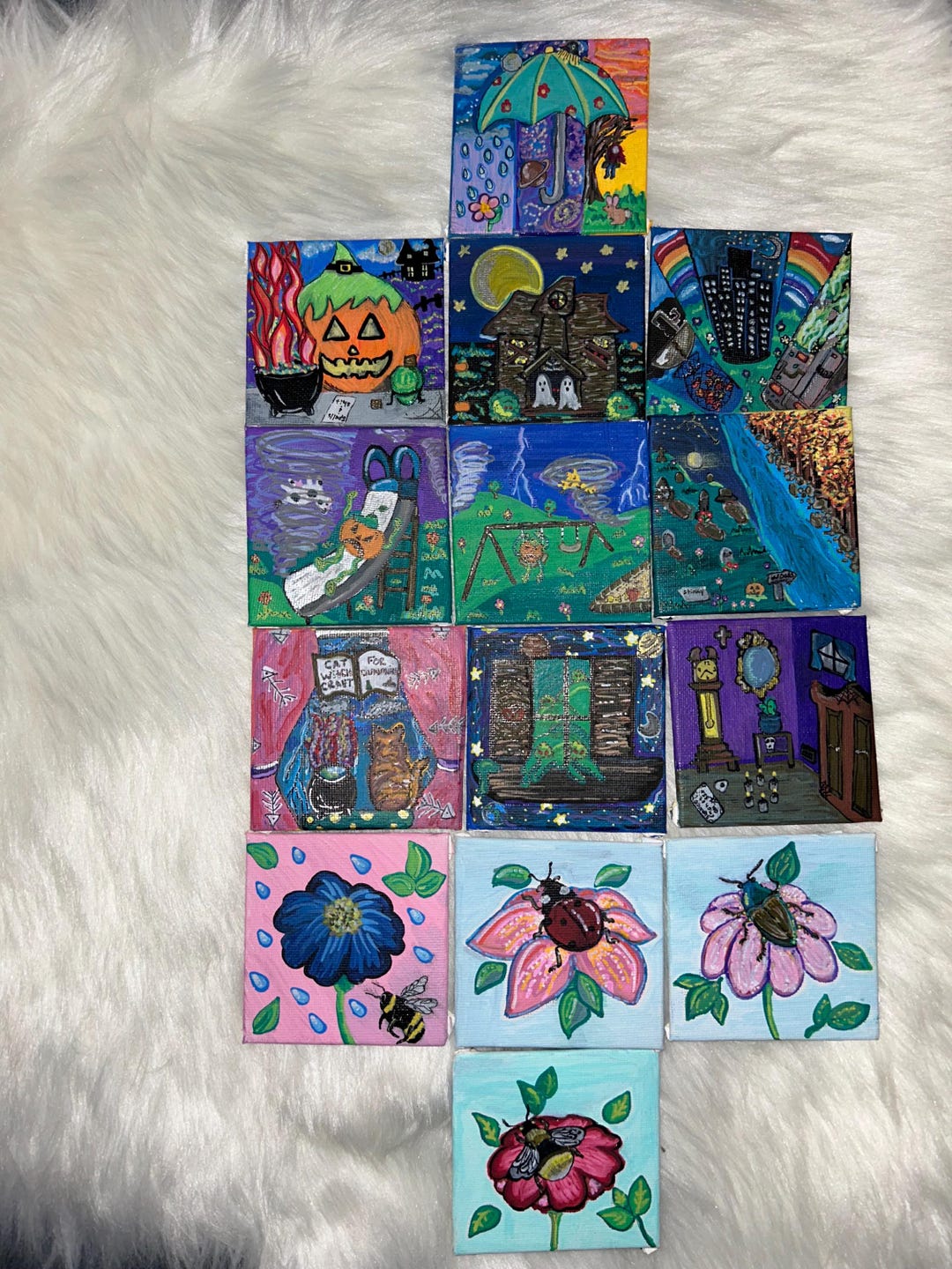 Mini 3x3 Handpainted Canvas Panels - Etsy