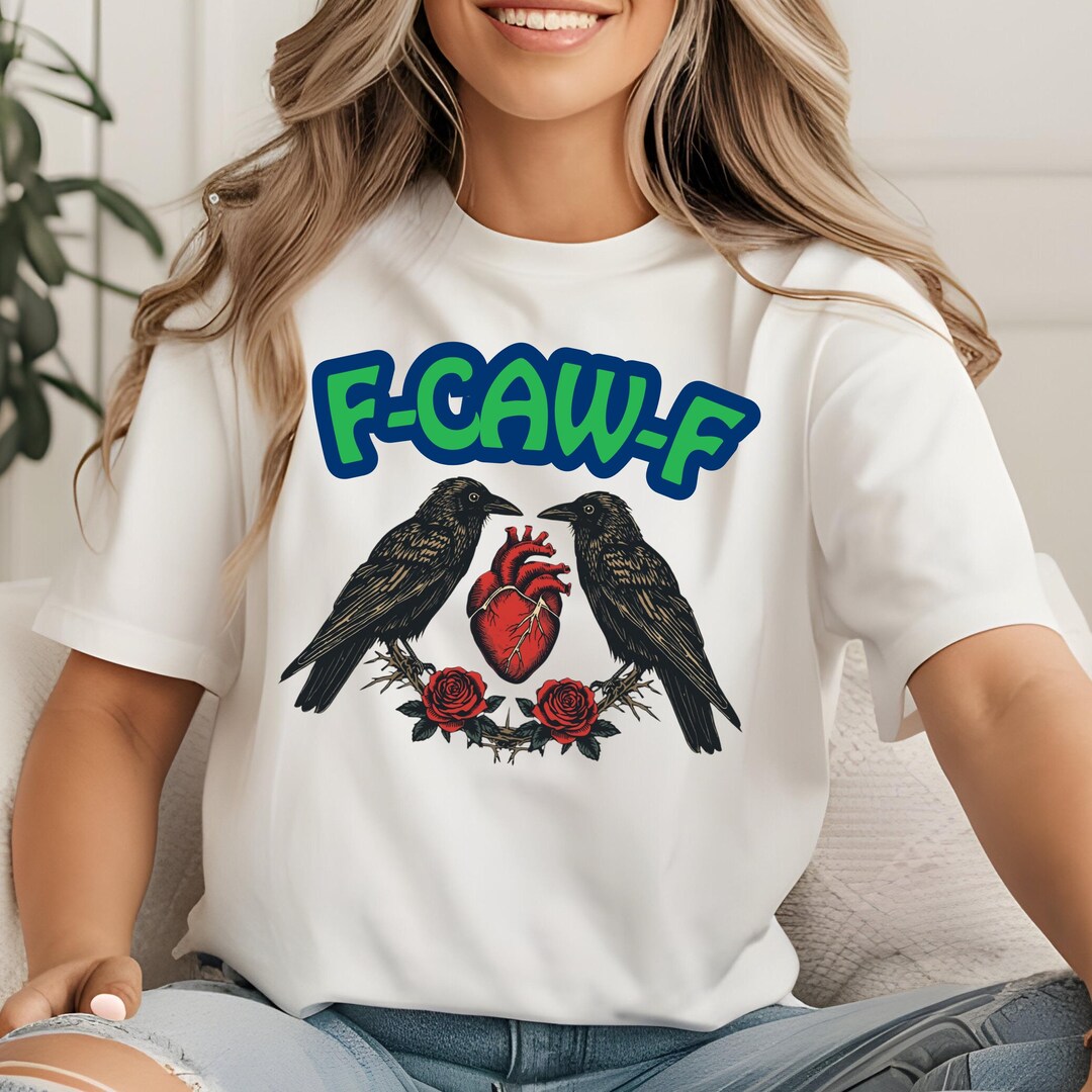 F-caw-f Retro Raven Anti Valentine PNG, Gothic Crow Clipart, Dark ...