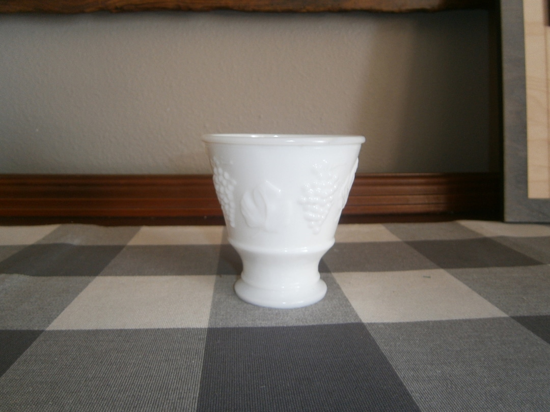 Vintage Milk Glass Cup Chalice - Etsy