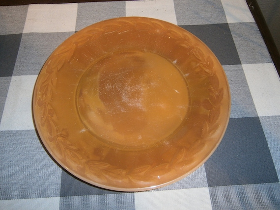 Vintage Peach Lusterware Dinner Plate Laurel - Etsy