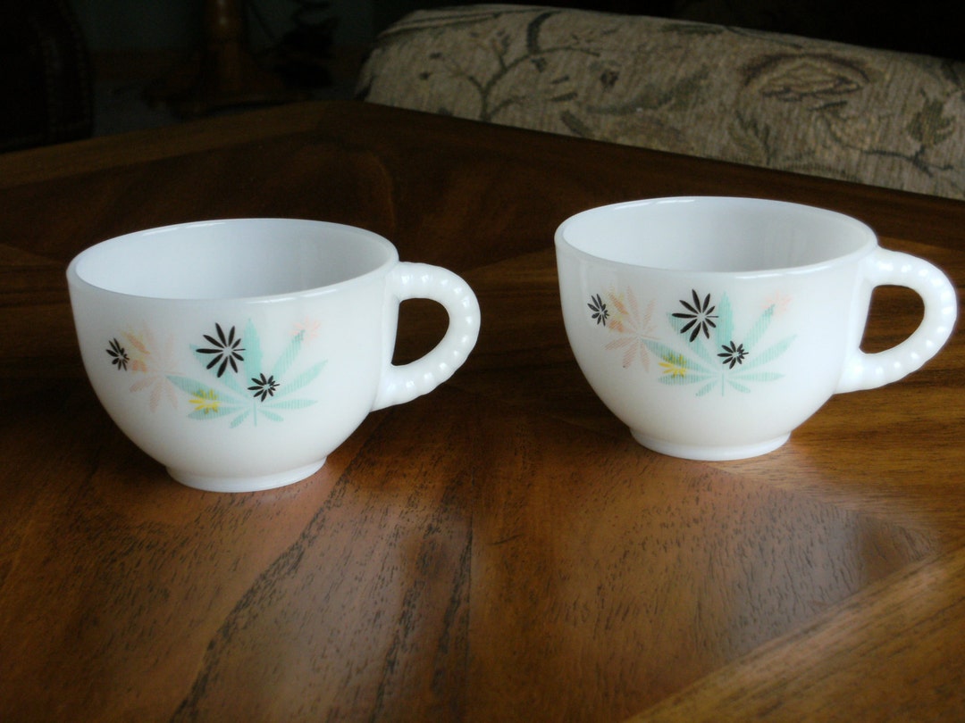 Vintage Milk Glass Patio Party Cups - Etsy