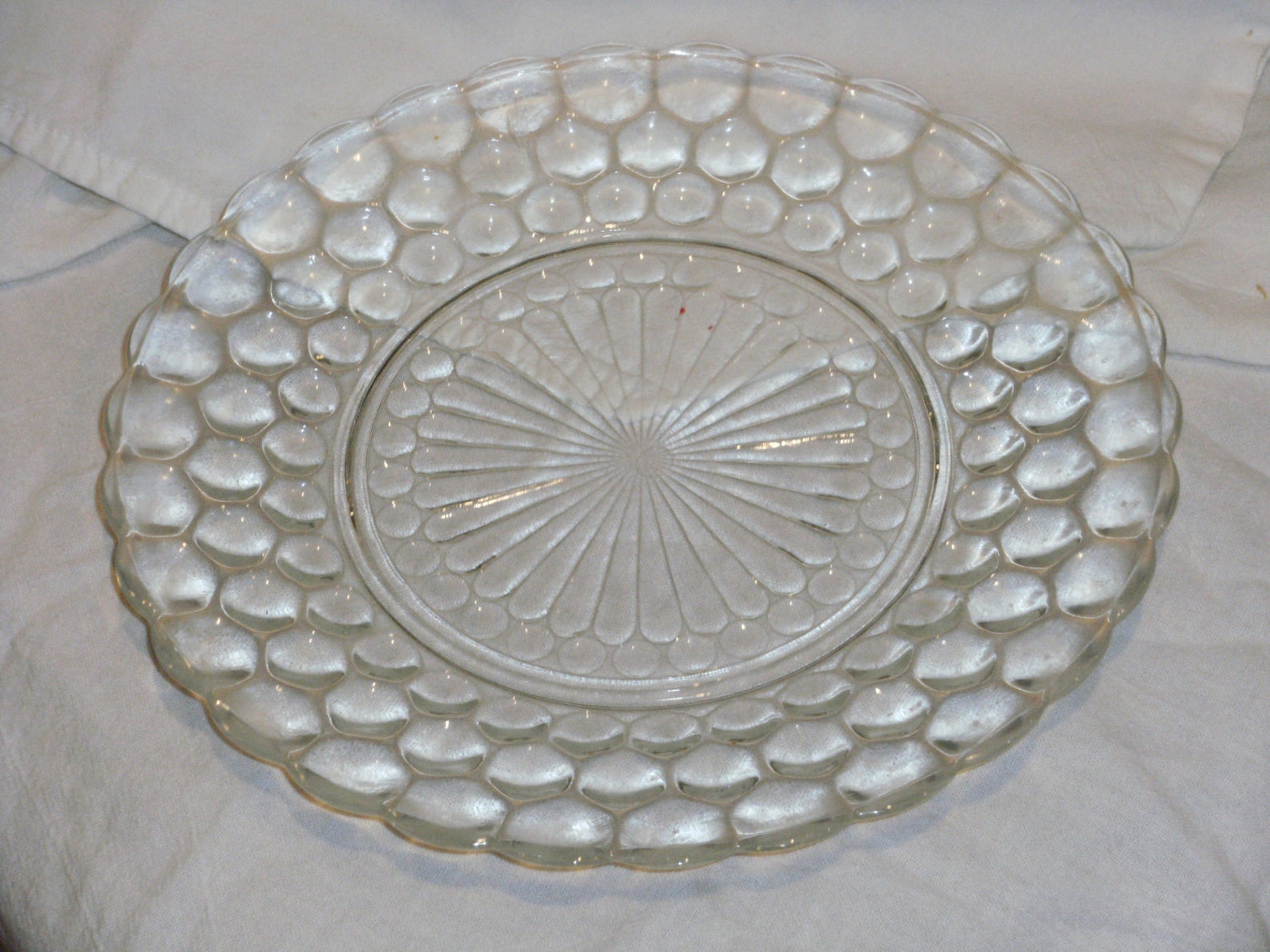 Vintage Bubble Glass Plate - Etsy