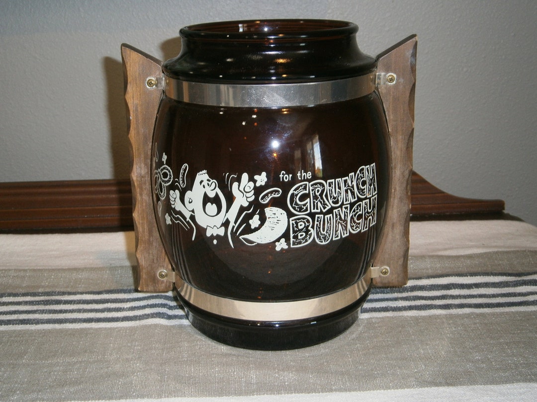 Vintage Barrel Crunch Bunch Cookie Jar Siestaware - Etsy