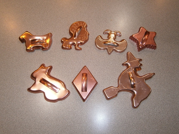 Vintage Copper Cookie Cutters | Etsy