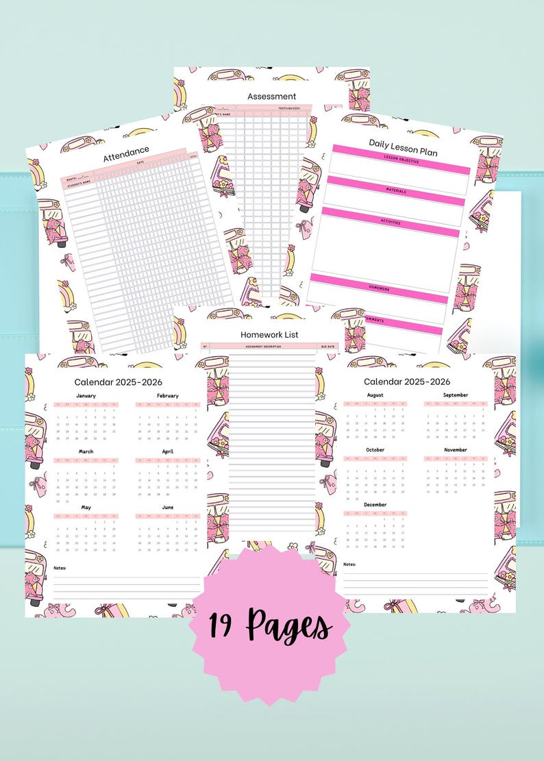 2025-2026 K-2 Teacher Planner: Printable Digital PDF With Gradebook ...
