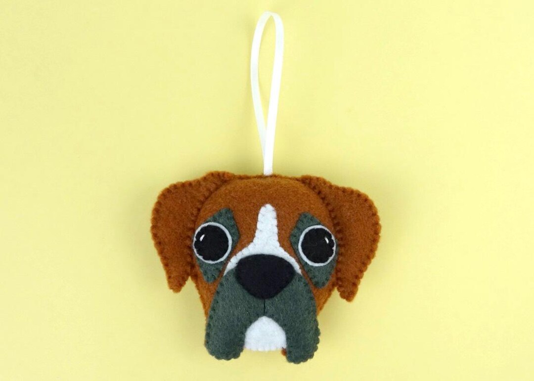 Boxer - Felt Dog Ornament / Decoration - Etsy