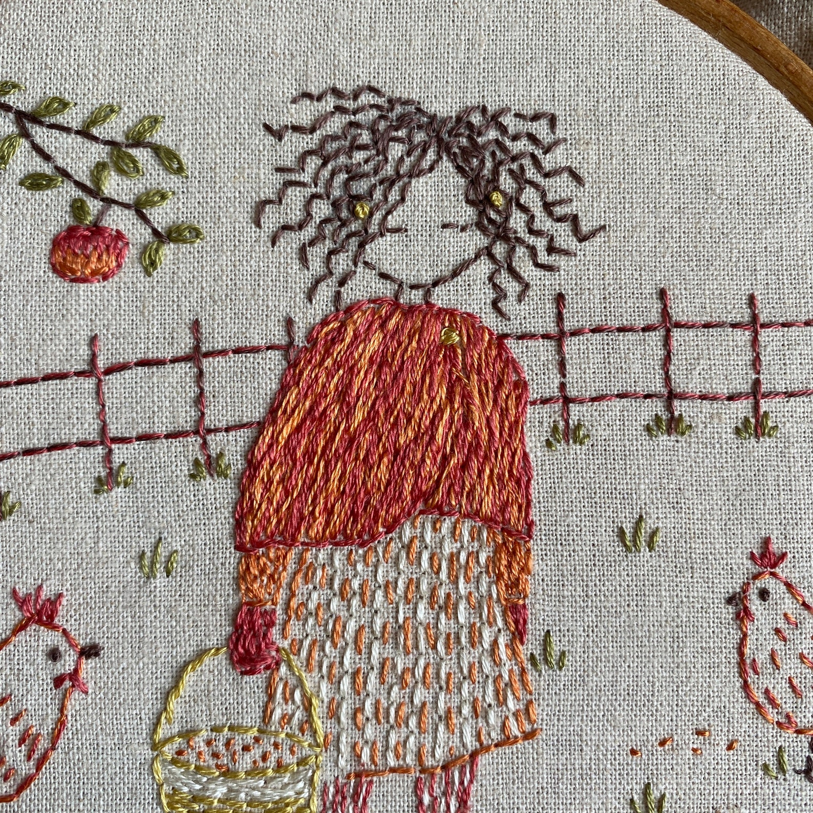 Feeding the Chickens Hand Embroidery Pattern PDF - Etsy