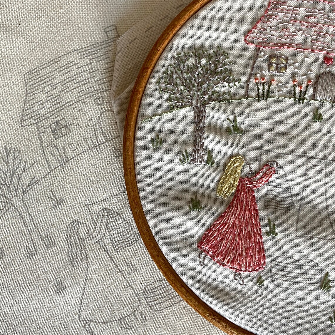Little House Simple Embroidery Panel - Etsy