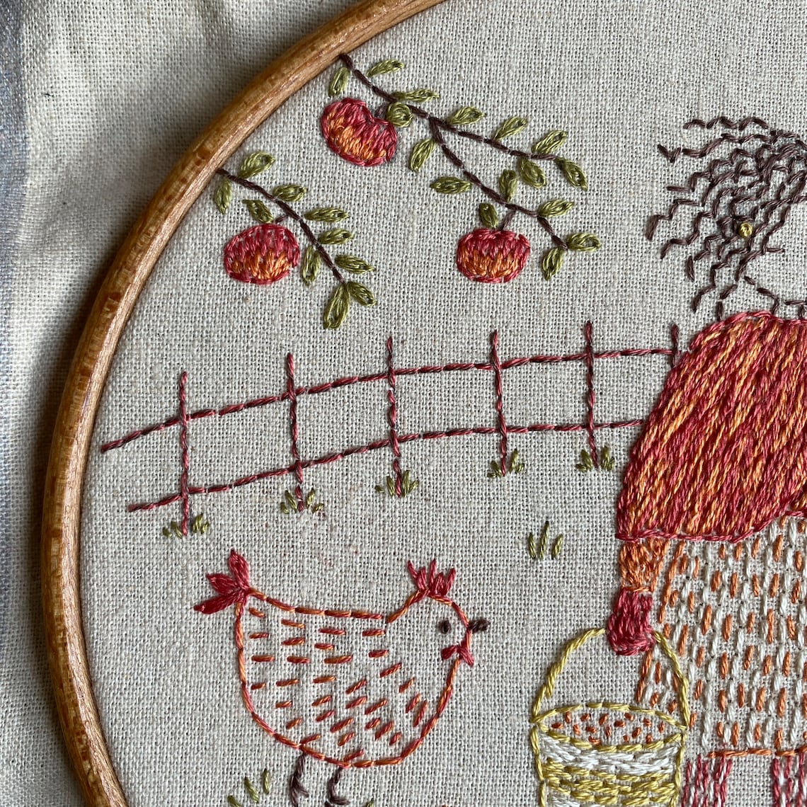 Feeding the Chickens Hand Embroidery Pattern PDF - Etsy