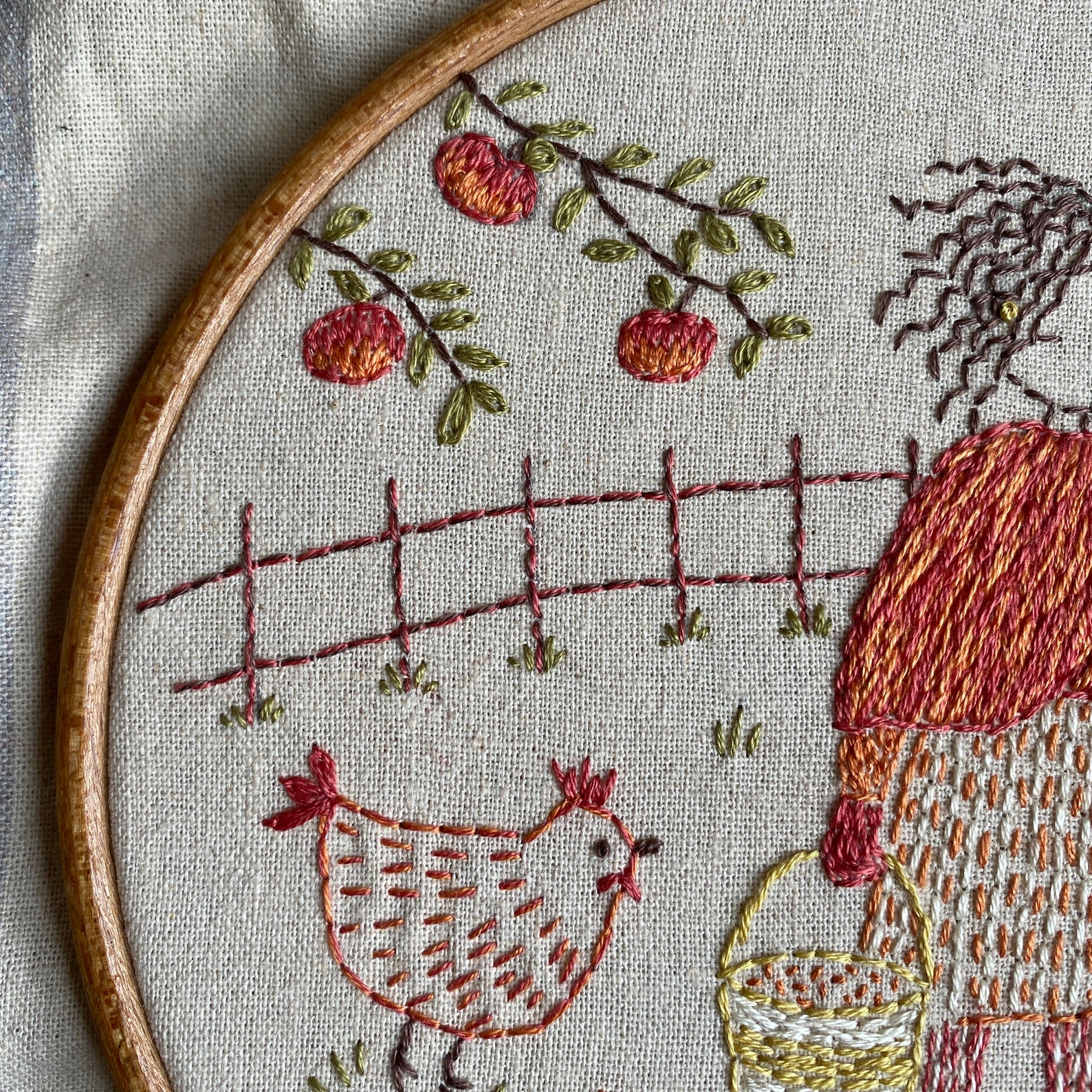 Feeding the Chickens Hand Embroidery Pattern PDF - Etsy