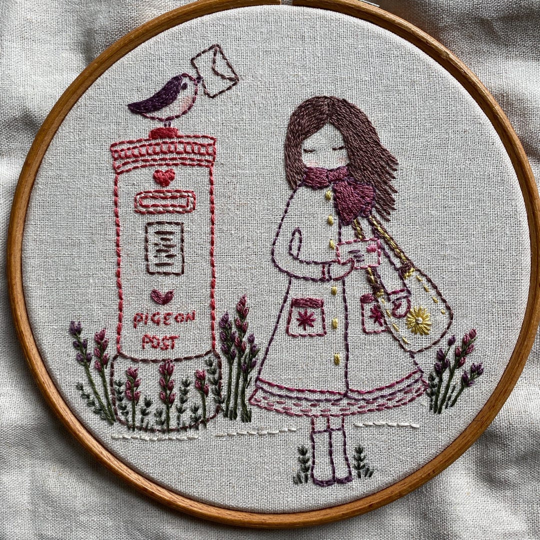 Pigeon Post Printed Panel for Embroidery - Etsy
