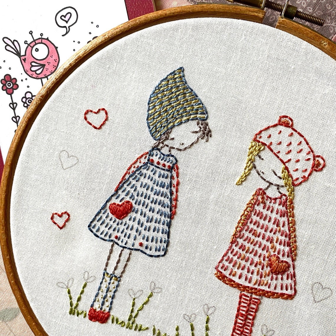 Friends Hand Embroidery Pattern Pdf - Etsy