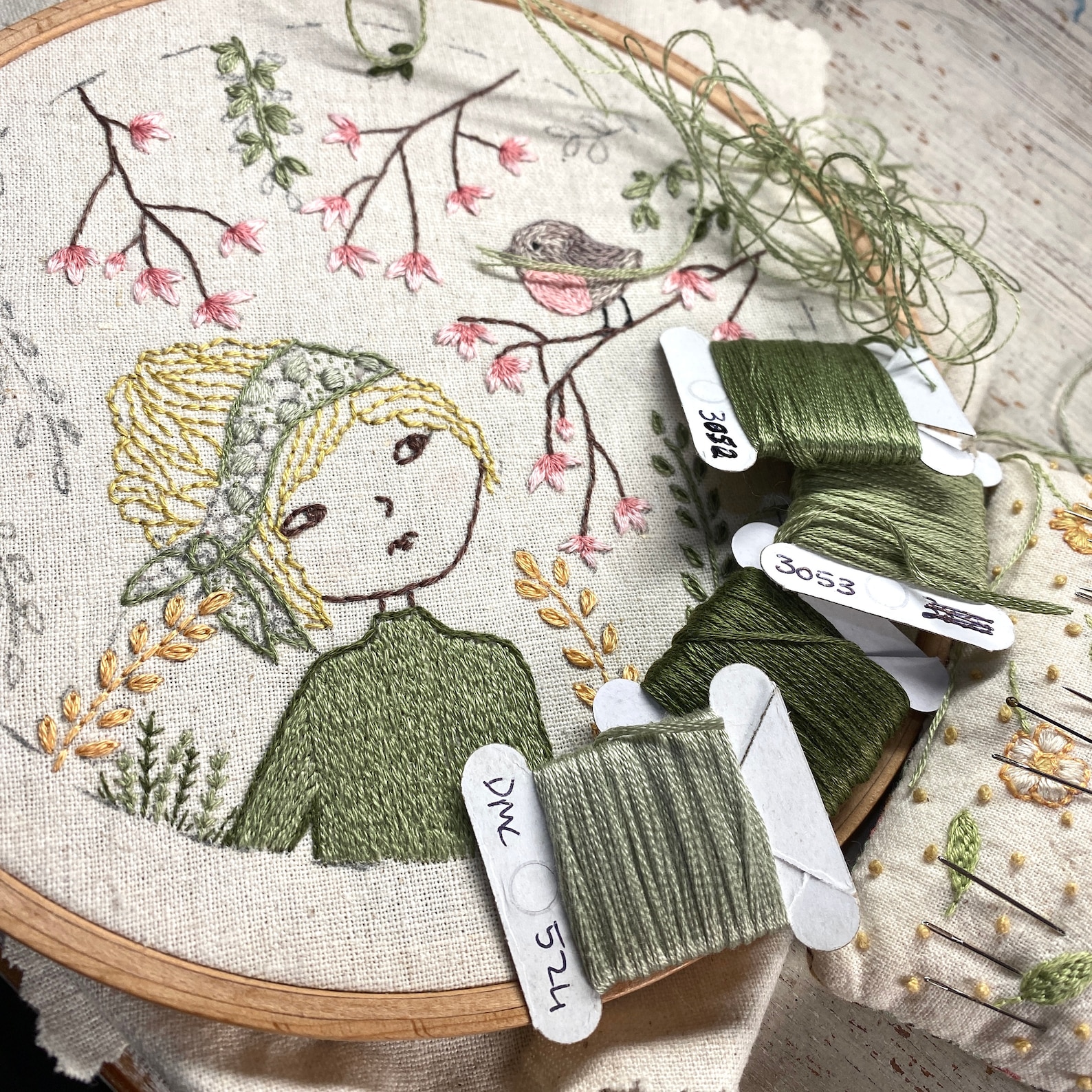 Spring Bird Hand Embroidery Pdf Pattern - Etsy