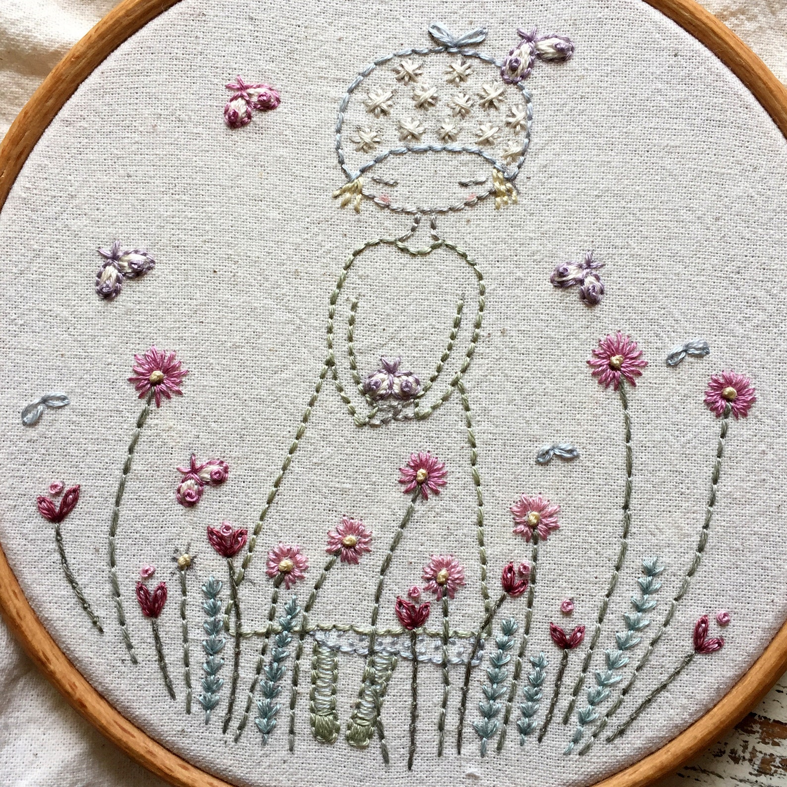 Butterfly Girls Embroidery Pattern PDF - Etsy