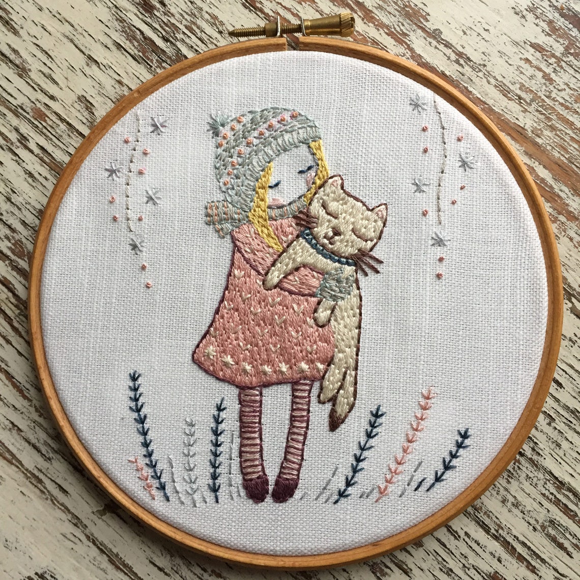 Kitty Hand Embroidery Pattern PDF - Etsy