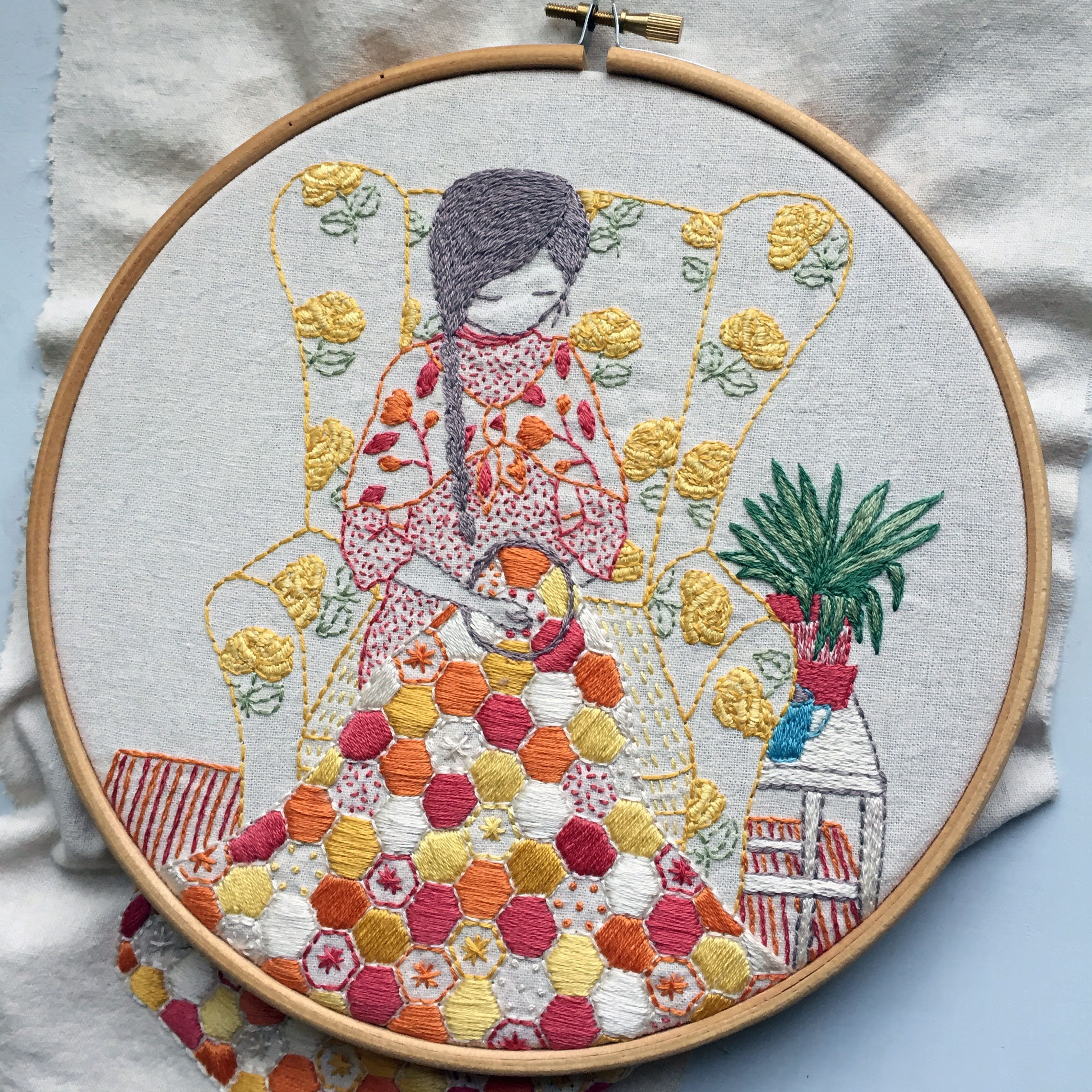 Lilipopo Quilter Hand Embroidery Pattern PDF | Etsy