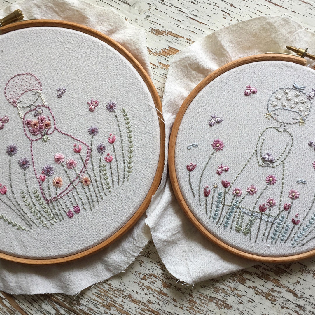 Butterfly Girls Embroidery Pattern PDF - Etsy