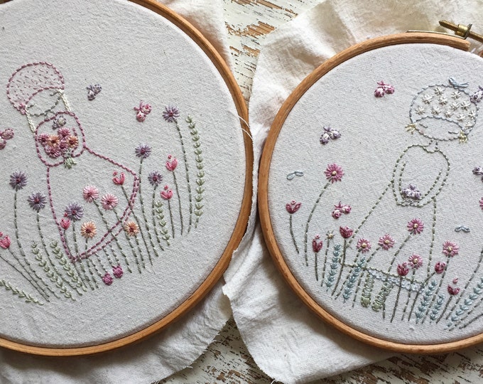 Butterfly Girls Embroidery Pattern PDF - Etsy