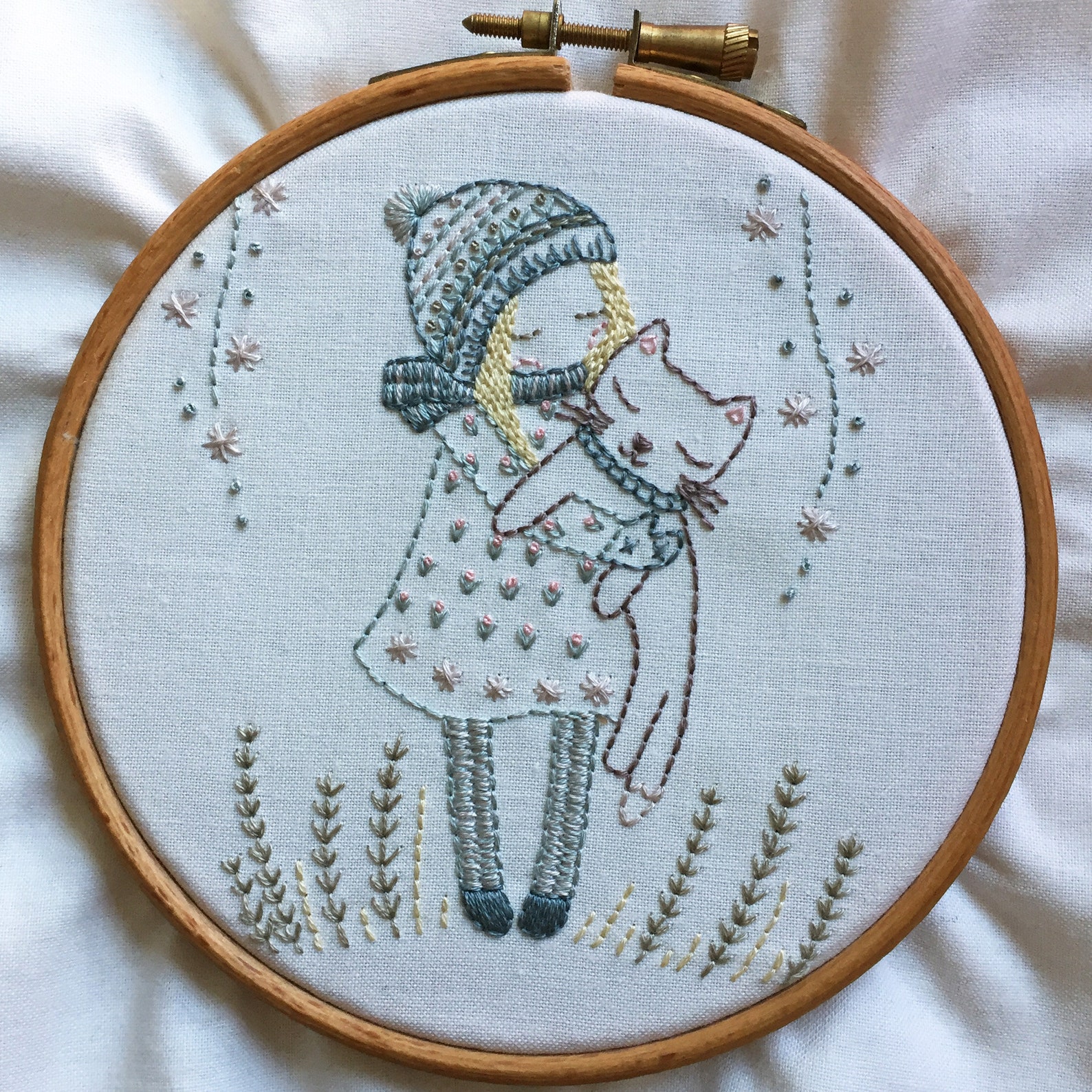 Kitty Hand Embroidery Pattern PDF - Etsy