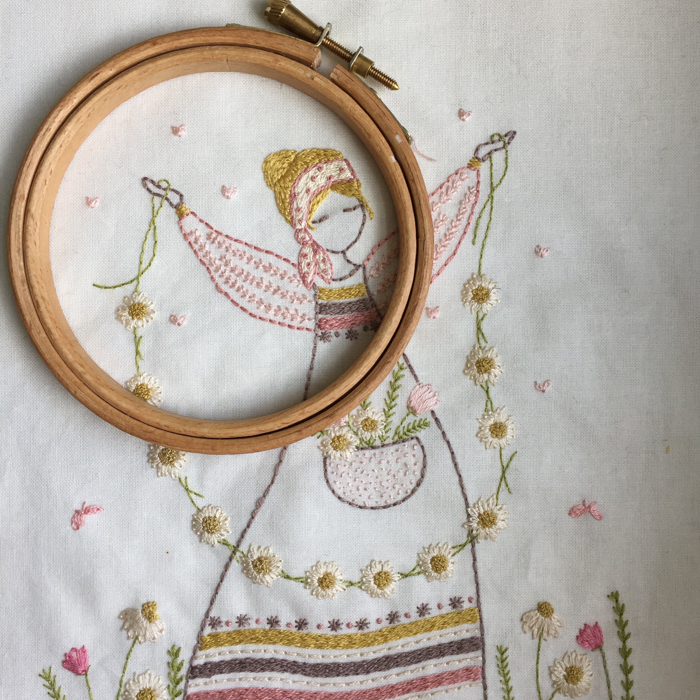 Embroidery printed panel find beauty in the small things | Etsy