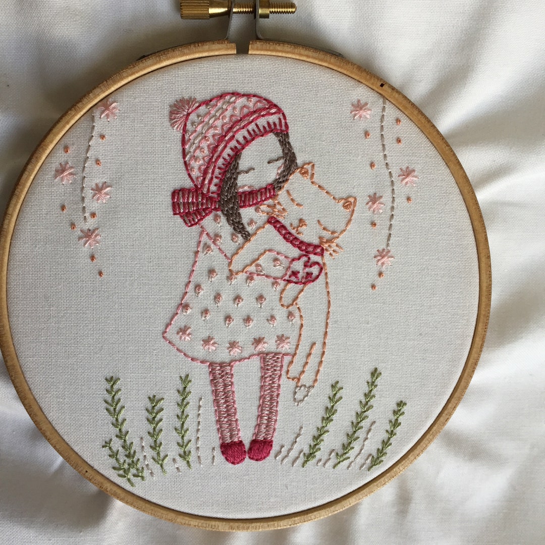 Kitty Hand Embroidery Pattern PDF - Etsy