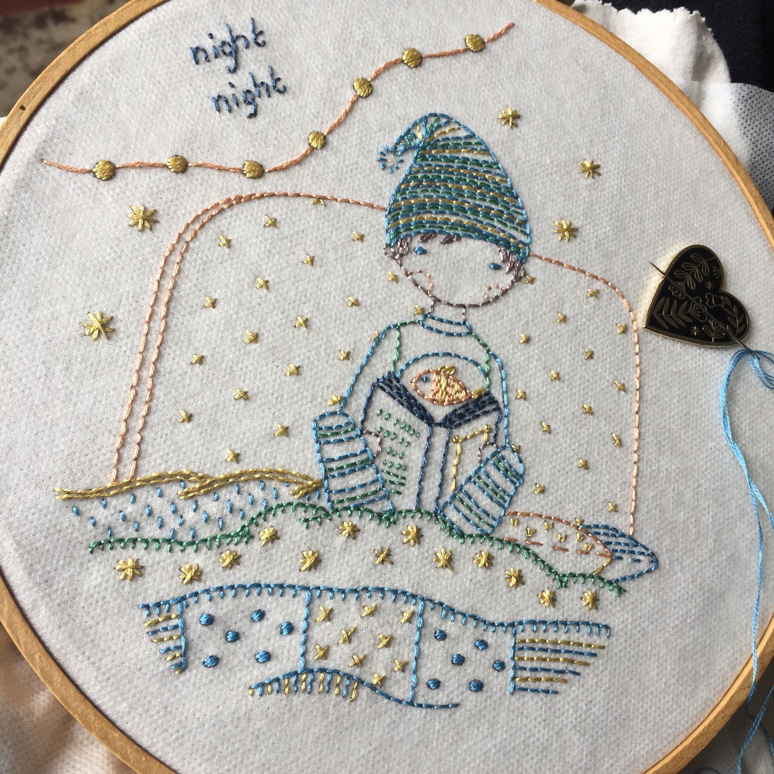 Night Night Boy Hand Embroidery Pattern PDF - Etsy