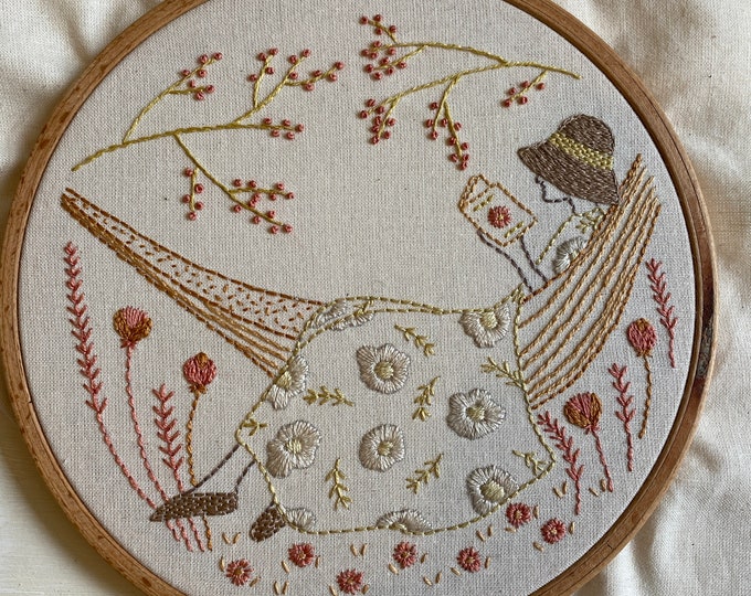 Lilipopo Lazy Day Embroidery Panel - Etsy