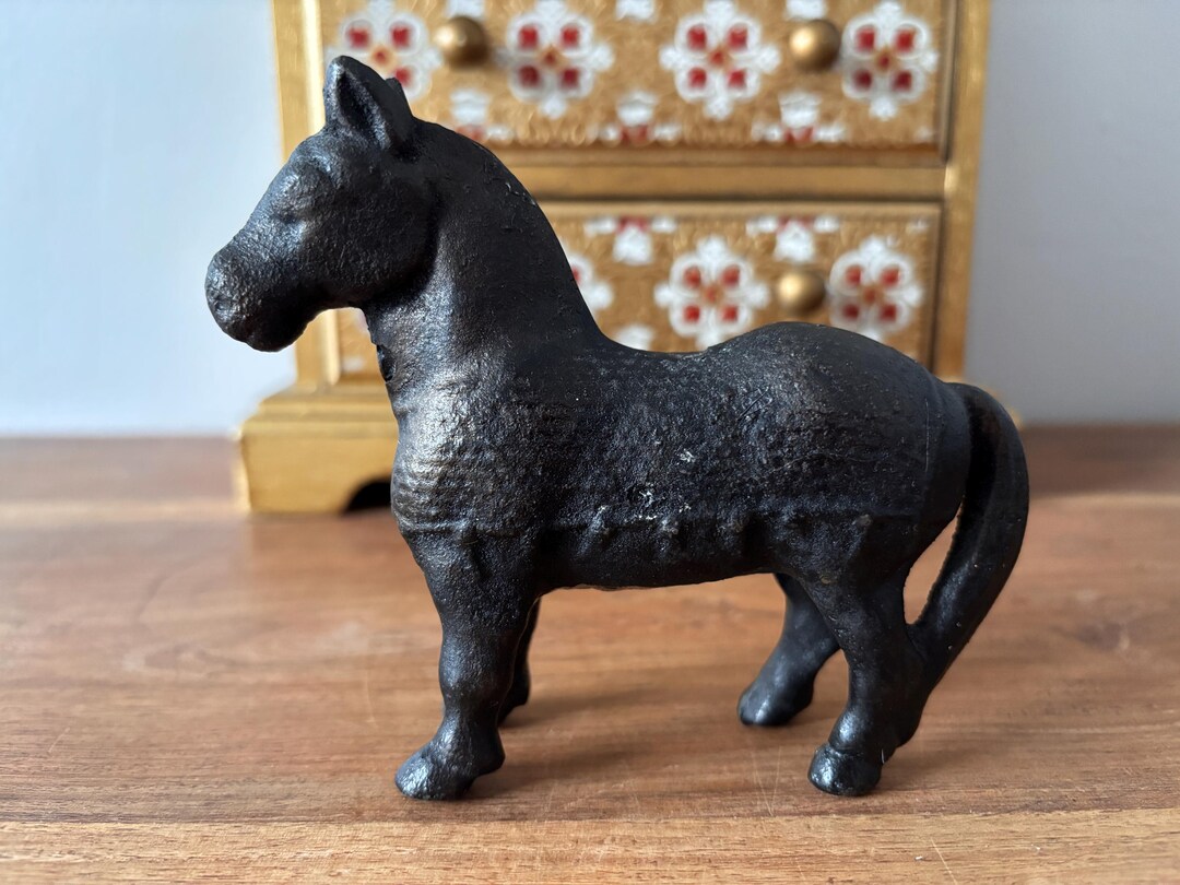 Vintage Cast Iron Show Pony Bank, Charming Equestrian Coin Holder - Etsy