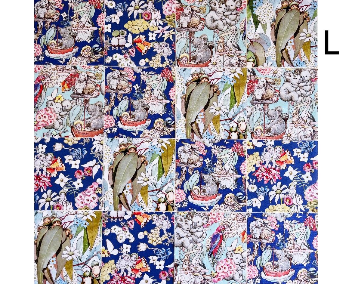 May Gibbs Gumnut Babies Australian Animals Cotton Fabric: Koala ...
