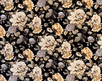 Black Rose Fabric - Etsy