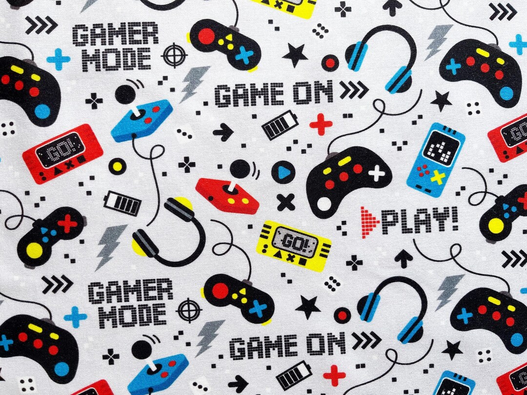 Boy Playstation Video Game Cotton Fabric: Quilting, Baby Blanket - Etsy
